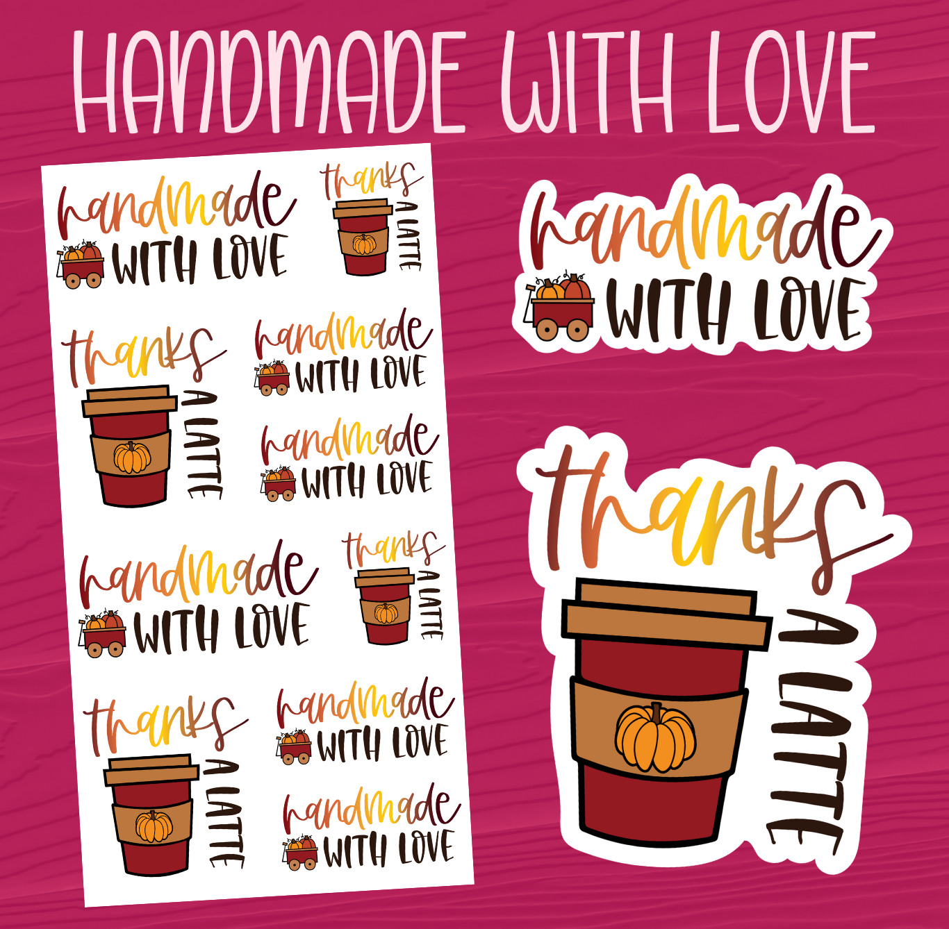 Handmade with Love Fall Stickers – Your Solution Space